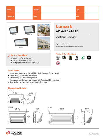Lumark WPMLED25 WP Series 250-Watt Equivalent Integrated LED Bronze ...
