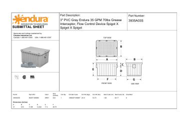 CANPLAS 3935A03S Endura Grease Interceptor 35 GPM 31 in. L ...