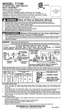 Intermatic T174R T170 Series 40 Amp 24-Hour Mechanical Time Switch ...