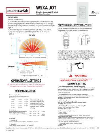 Sensor Switch WSXA WH Contractor Select WSXA Single Pole Wall Switch Occupancy Sensor ...