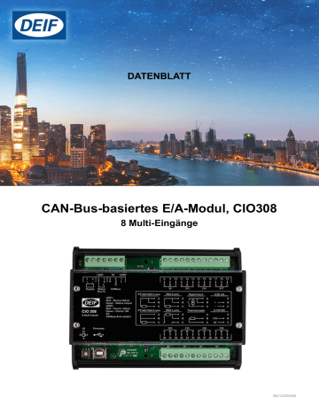 Deif CIO 308 CAN bus-based I/O module Datenblatt | Manualzz
