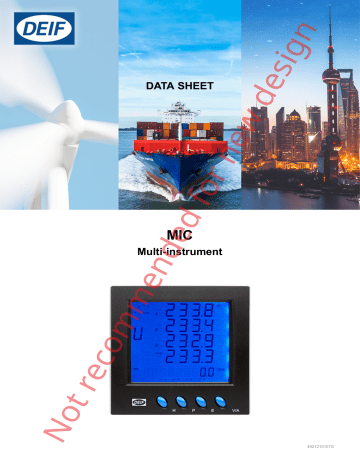 DEIF MIC Multi-instrument Data Sheet | Manualzz