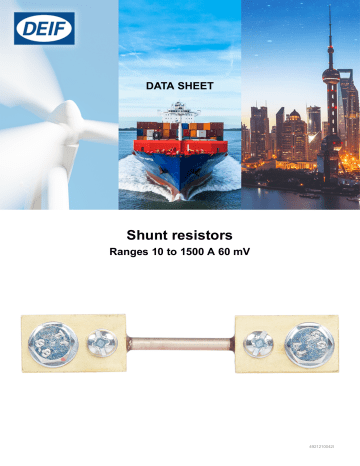DEIF Shunt resistors Data Sheet | Manualzz