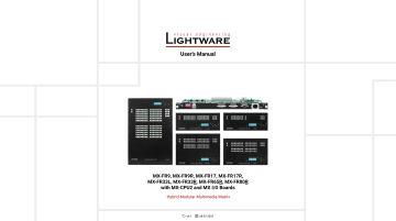 SOFTWARE. Lightware MX-FR9R, MX-FR17R, MX-FR80R, MX-FR9, MX-FR33R, MX ...