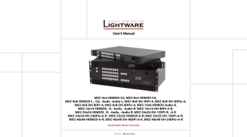 Lightware MX2-48x48-DH-48DPi-A-R User Manual | Manualzz