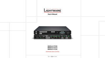 Lightware MMX6x2-HT220 User Manual | Manualzz