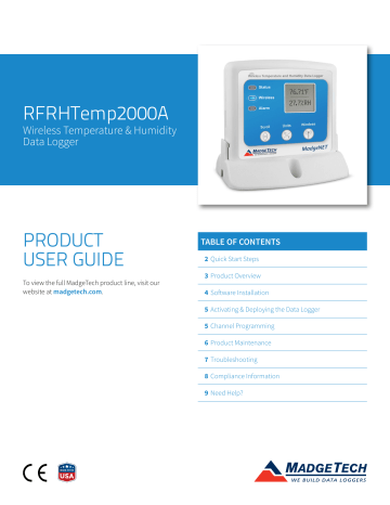 MadgeTech RFRHTemp2000A User Guide | Manualzz
