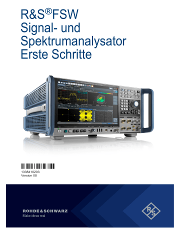 Rohde&Schwarz FSW Schnellstartanleitung | Manualzz