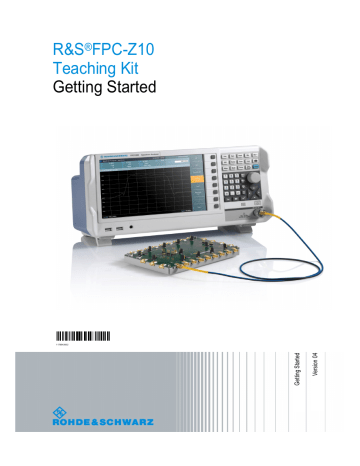 Rohde&Schwarz FPC Getting Started | Manualzz