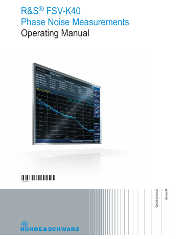 Rohde&Schwarz FSV User Manual | Manualzz