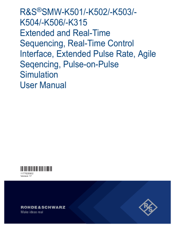 2.6 About the extended sequencer in agile sequencing mode. Rohde ...