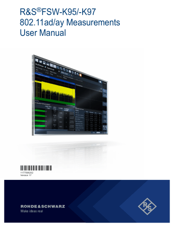 Rohde&Schwarz FSW User Manual | Manualzz