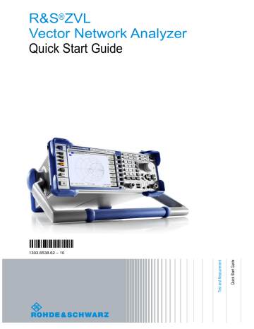 Rohde&Schwarz ZVL Quick Start Guide | Manualzz