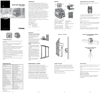 Spectra Precision LP51 Guía del usuario | Manualzz