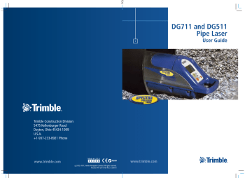 Spectra Precision DG511 Pipe Laser User Guide | Manualzz