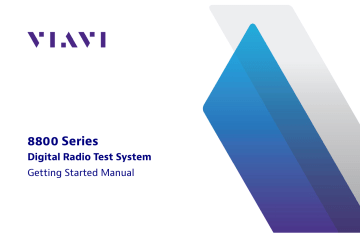 Viavi 8800SX Digital Radio Test Set Manuel utilisateur | Manualzz