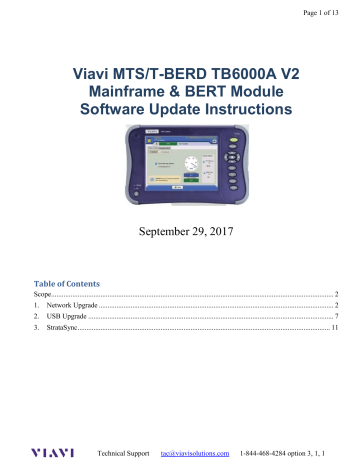 Viavi T-BERD/MTS-6000A Platform Instructions | Manualzz