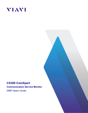 Viavi CX300 ComXpert Communications Service Monitor Guide | Manualzz