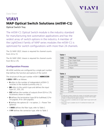 Viavi MAP Optical Switch Module Guide | Manualzz