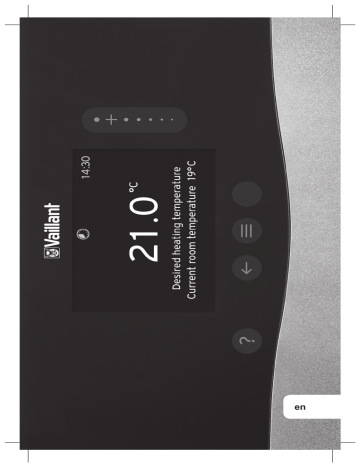 Vaillant sensoHOME Quick guide Quick guide | Manualzz