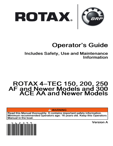 Rotax 150 Operator's Guide | Manualzz