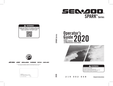 Sea-Doo Spark Series 2020 Operator Guide | Manualzz