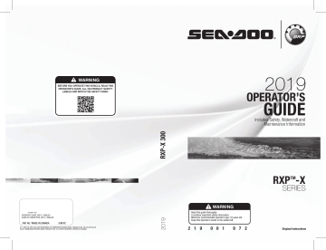 Sea-Doo RXP X Series 2019 Operator Guide | Manualzz