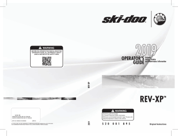 Ski-Doo REV-XP Series 2019 Operator Guide | Manualzz
