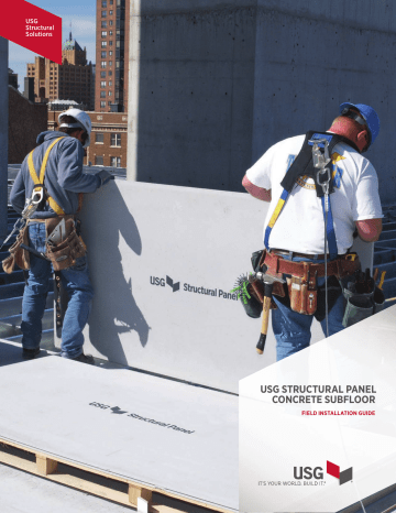 USG Structural Concrete Subfloor Field Installation Guide | Manualzz