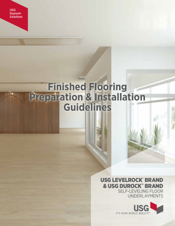 USG Levelrock® & Durock™ Installation Guide | Manualzz
