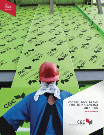 USG Securock® Installation Guide | Manualzz