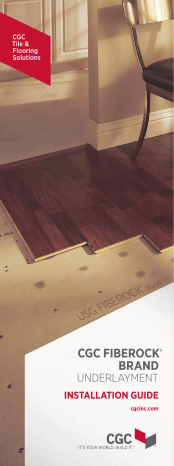 USG Fiberock® Underlayment Installation Guide | Manualzz