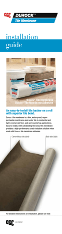 USG DUROCK™ Tile Membrane Installation Guide | Manualzz
