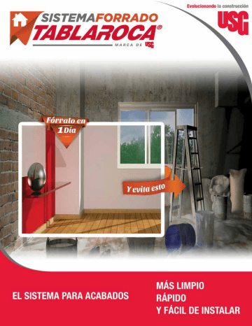 USG Sistema Forrado TABLAROCA® Guía de instalación | Manualzz