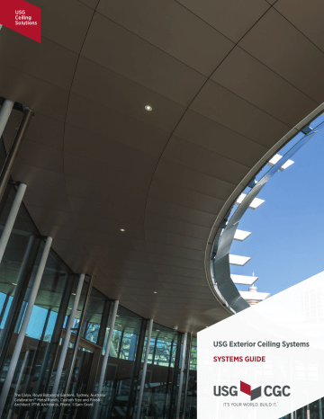 USG Exterior Ceiling Applications System Installation Guide | Manualzz