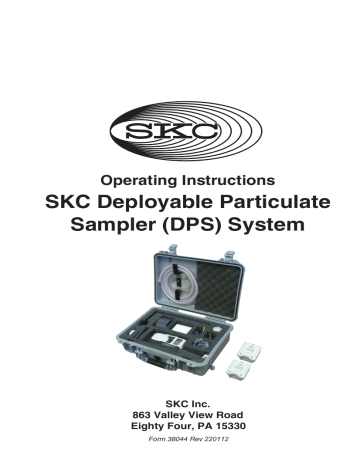 SKC 100-3900 Deployable Particulate Sampler (DPS) System Operating ...