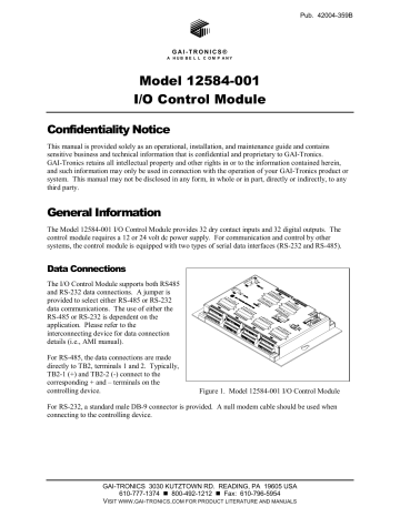 GAI-Tronics 12584-001 Maintenance Guide | Manualzz