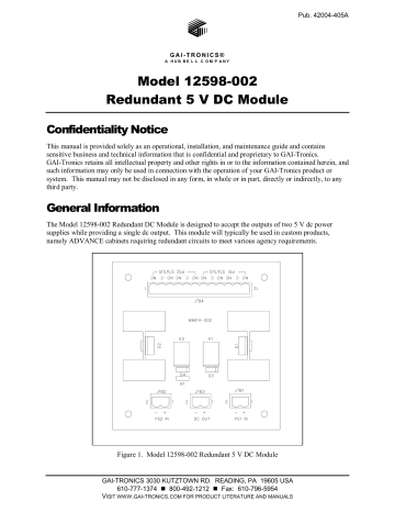 GAI-Tronics 12598-002 User Guide | Manualzz