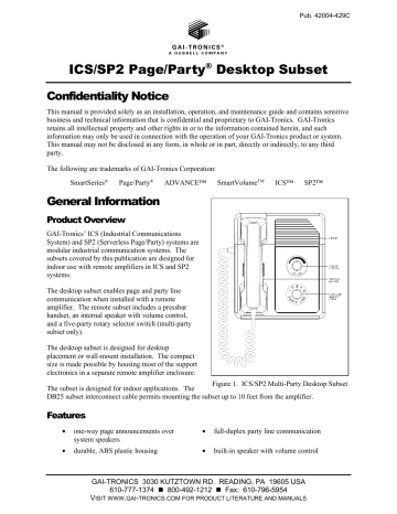 GAI-Tronics ICS User Guide | Manualzz