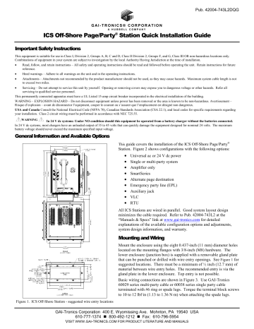 GAI-Tronics ICS Installation Guide | Manualzz
