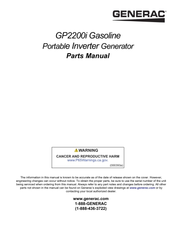 Generac G0071170 Manual | Manualzz