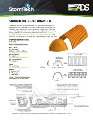 Stormtech SC740EPE12B 12 in. HDPE Cap Specification | Manualzz