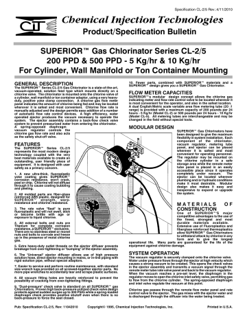 Chemical Injection Tech RPKCL-5 Rebuild Kit for Superior CL-5 Series ...