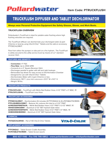 Pollardwater TRUCKFLUSH TruckFlush Hitch Mount 4 in. Diffuser ...