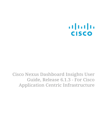 Cisco Nexus Dashboard Insights User Guide | Manualzz