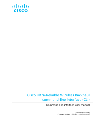 Cisco Ultra-Reliable Wireless Backhaul User Manual | Manualzz