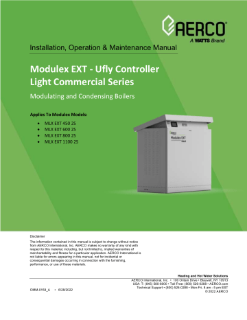 AERCO Modulex EXT Condensing Maintenance Manual | Manualzz