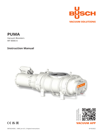 Busch PUMA WY 8000 A Instruction Manual | Manualzz