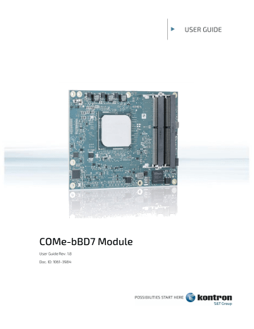Kontron COMe-bBD7 COM Express® basic Type 7 User Guide | Manualzz