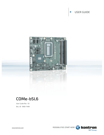 Kontron COMe-bSL6 COM Express® basic Type 6 User Manual | Manualzz